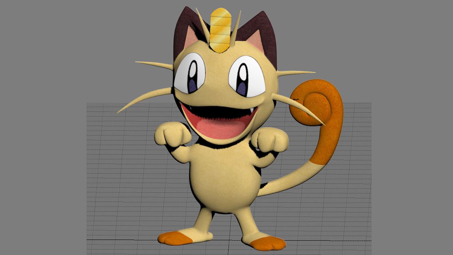 Meowth Pokemon 3D Model - TurboSquid 1656076