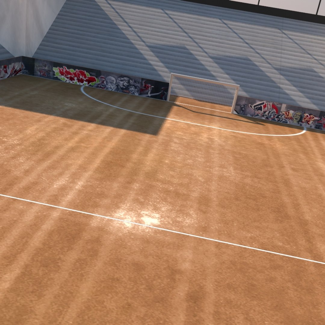 Street Soccer Court Arena 3d Model