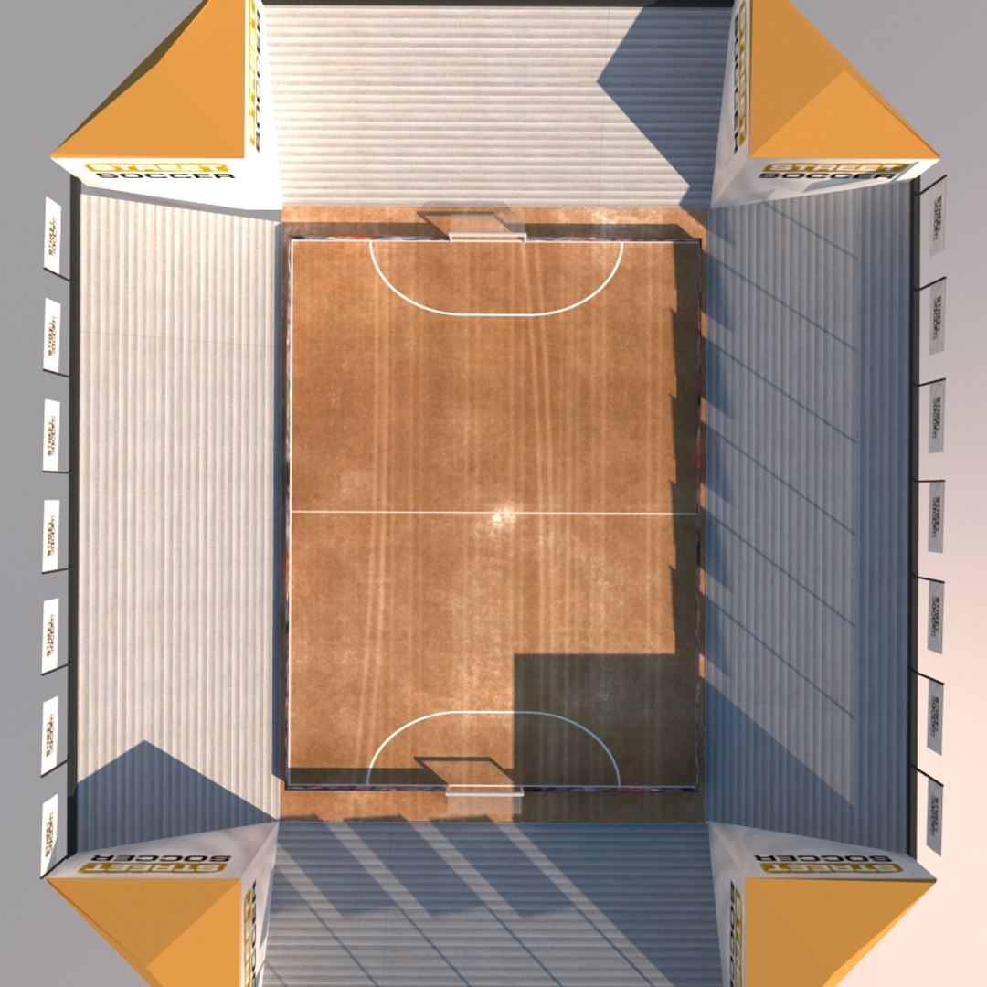 Street Soccer Court Arena 3d Model
