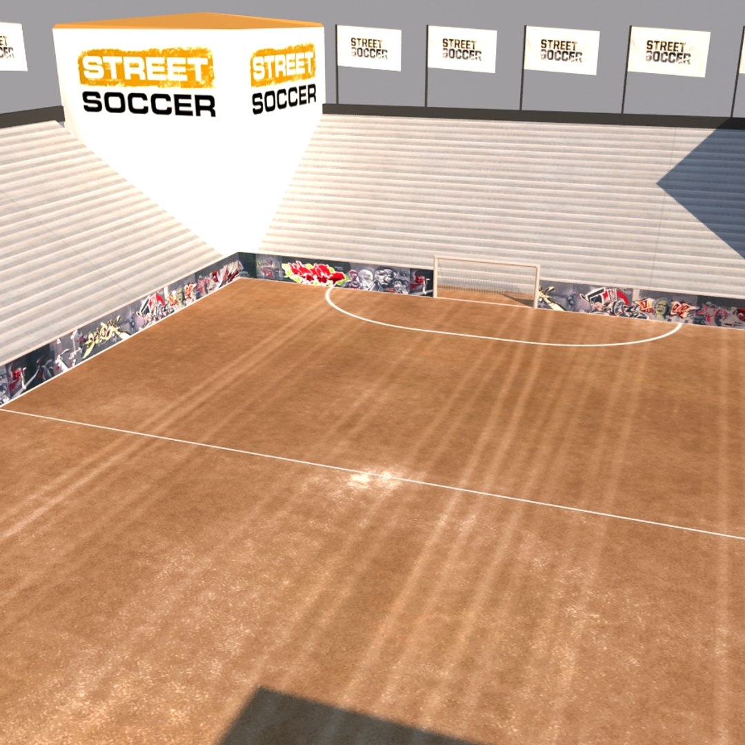 Street Soccer Court Arena 3d Model