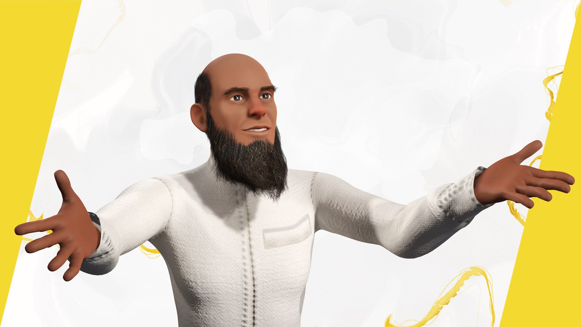 Cartoon Imam Spiritual Leader Muslim Religious 3D Model - TurboSquid ...