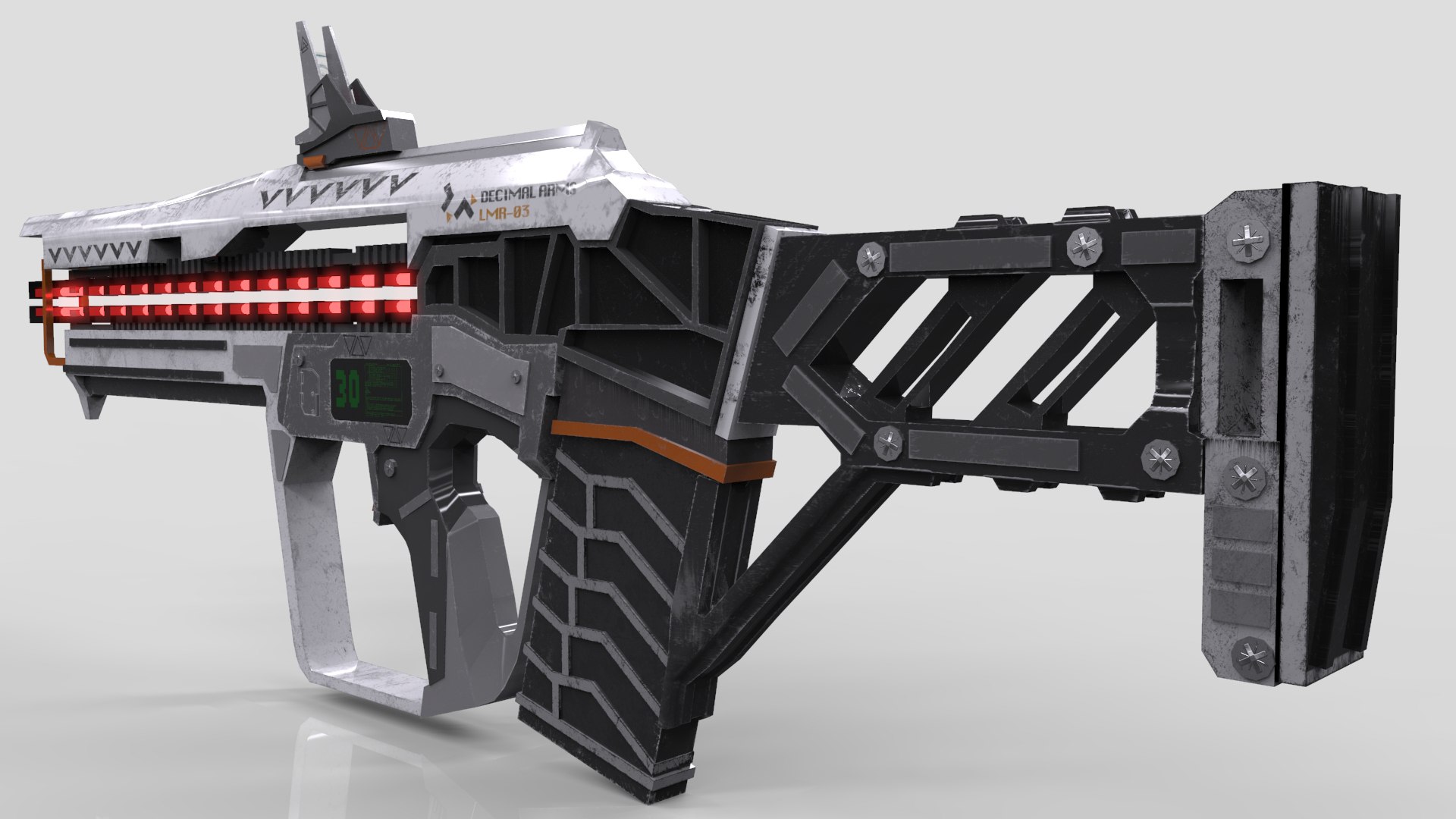 3D Sci-fi Weapon Laser Gun Model - TurboSquid 1538740