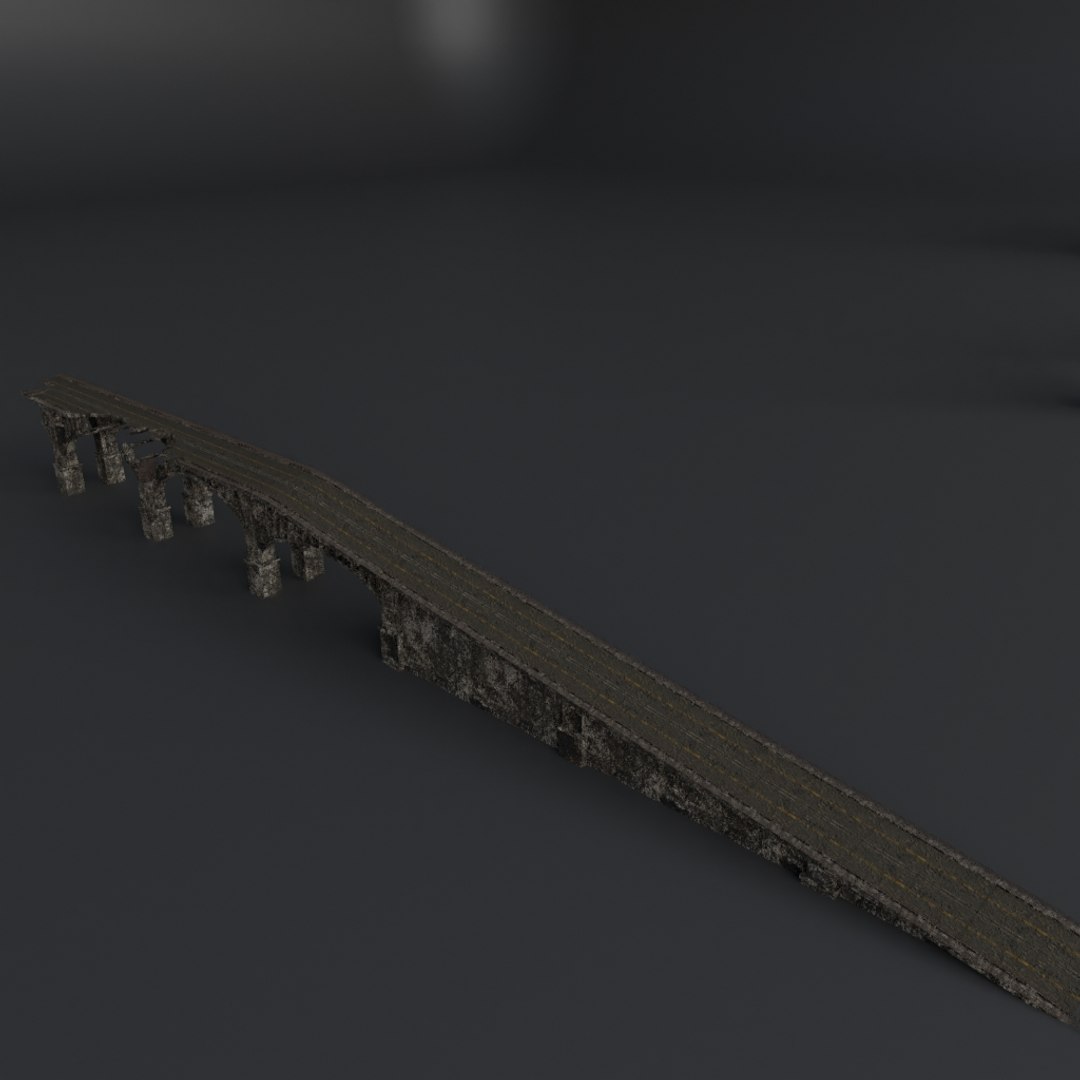 Set Destroyed Bridge 3D Model - TurboSquid 1531735
