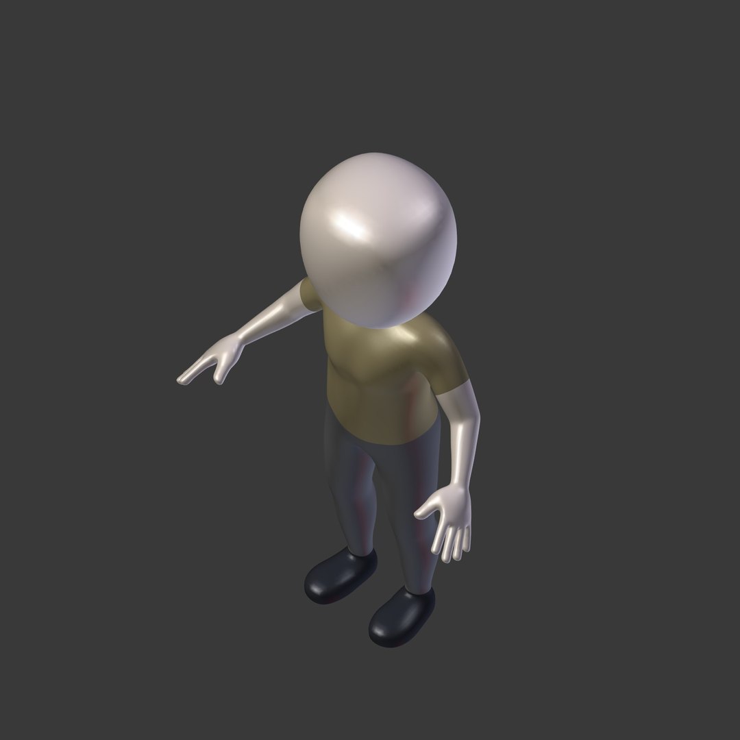 3D Cartoon Stickman - TurboSquid 1562575