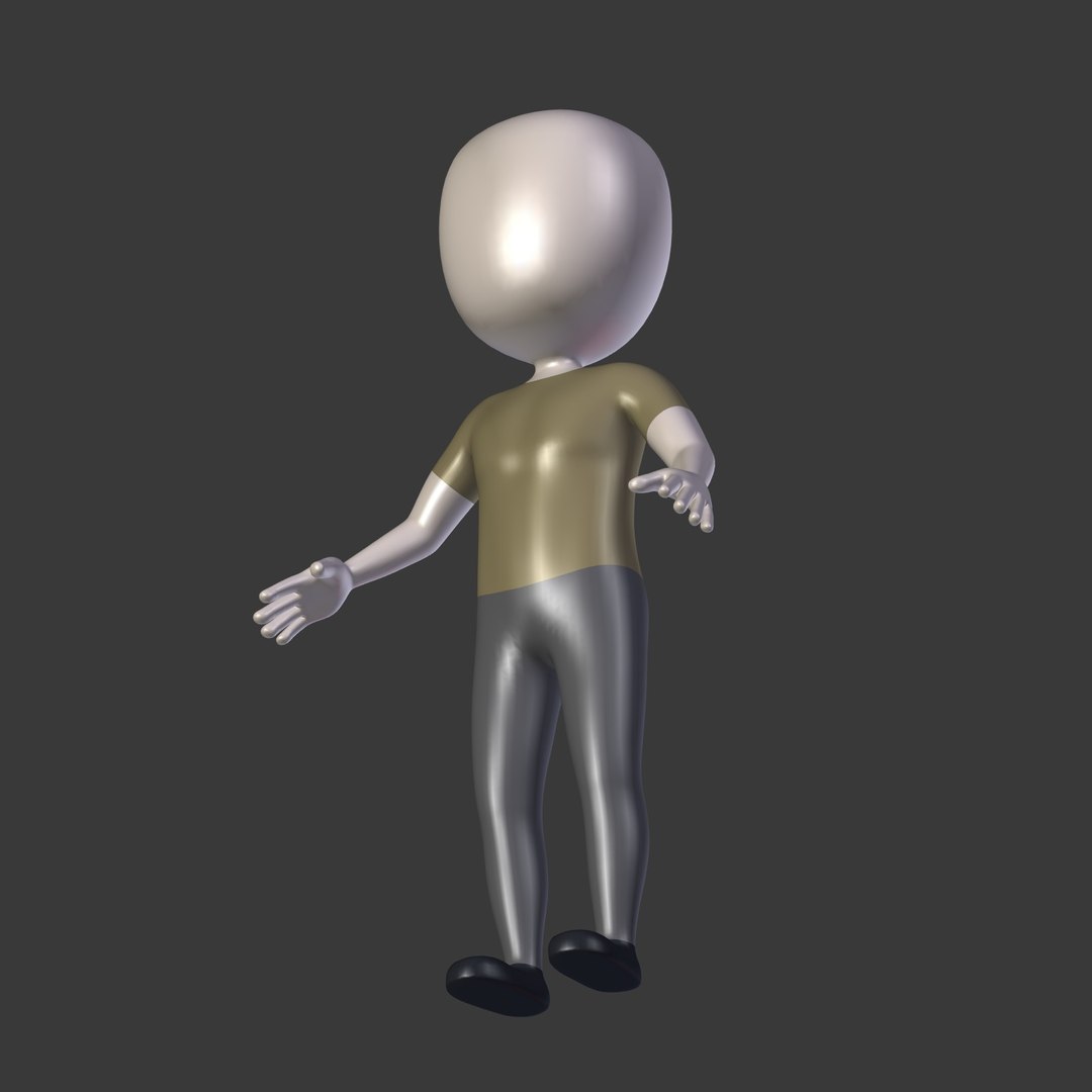 3D Cartoon Stickman - TurboSquid 1562575