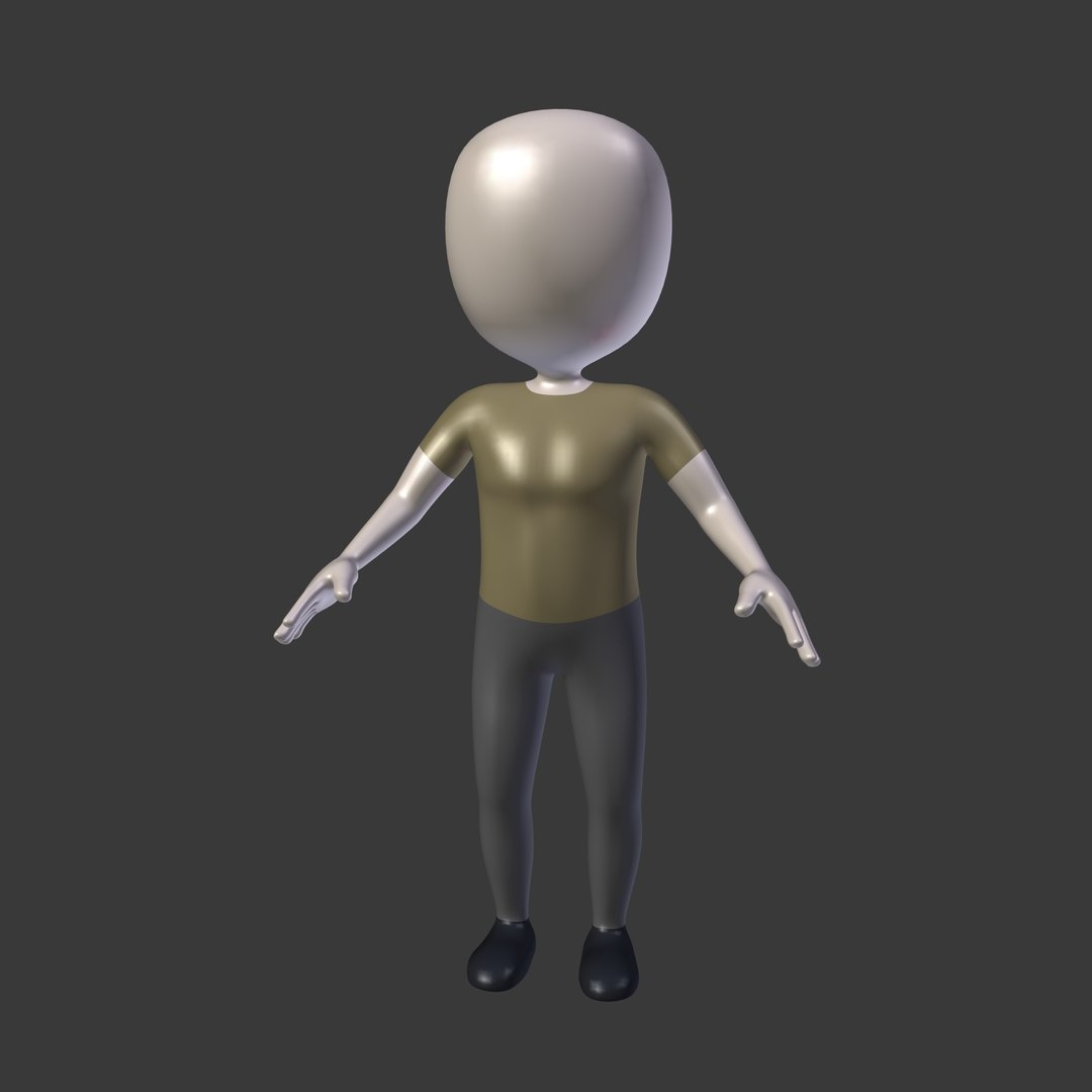 3D Cartoon Stickman - TurboSquid 1562575