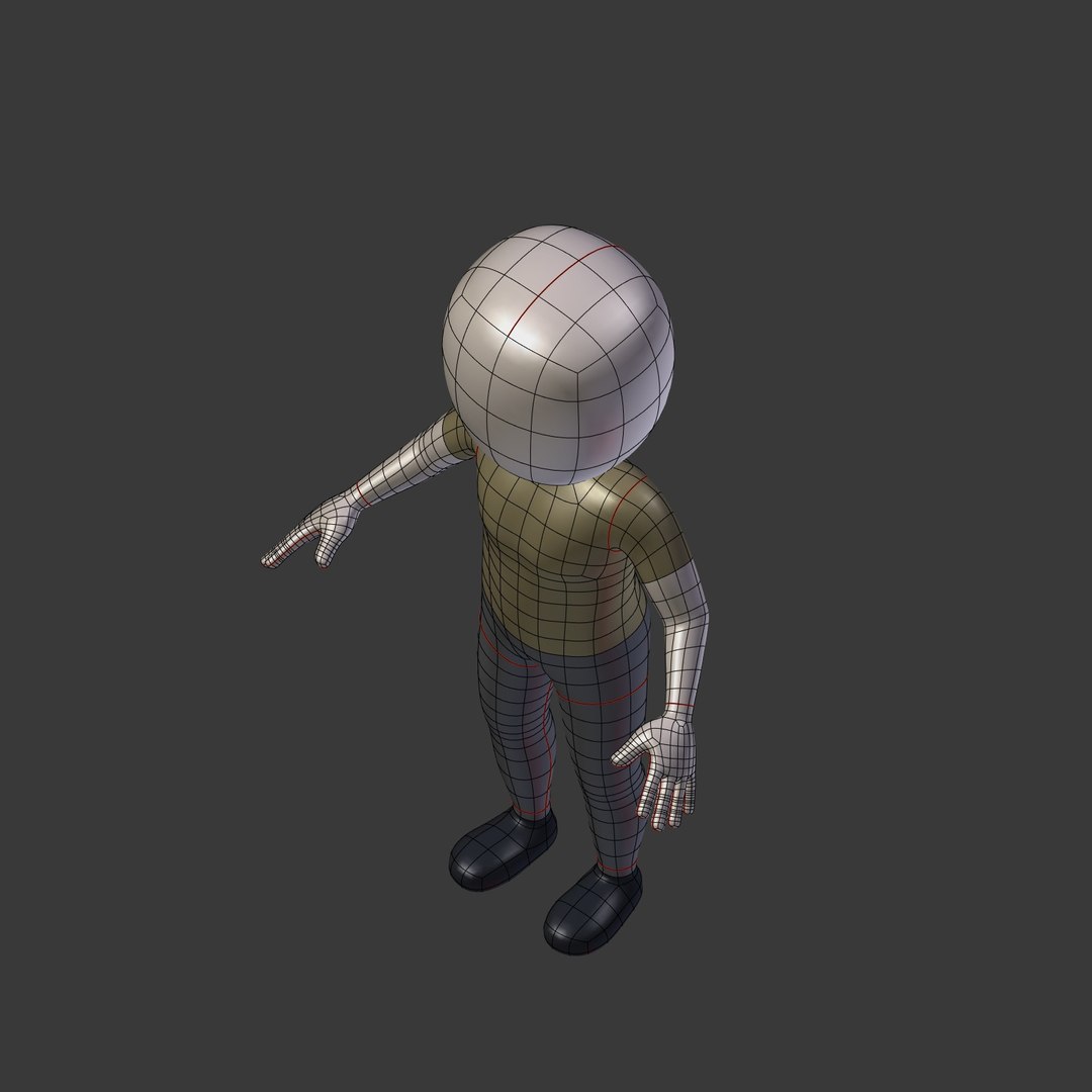 3D Cartoon Stickman - TurboSquid 1562575