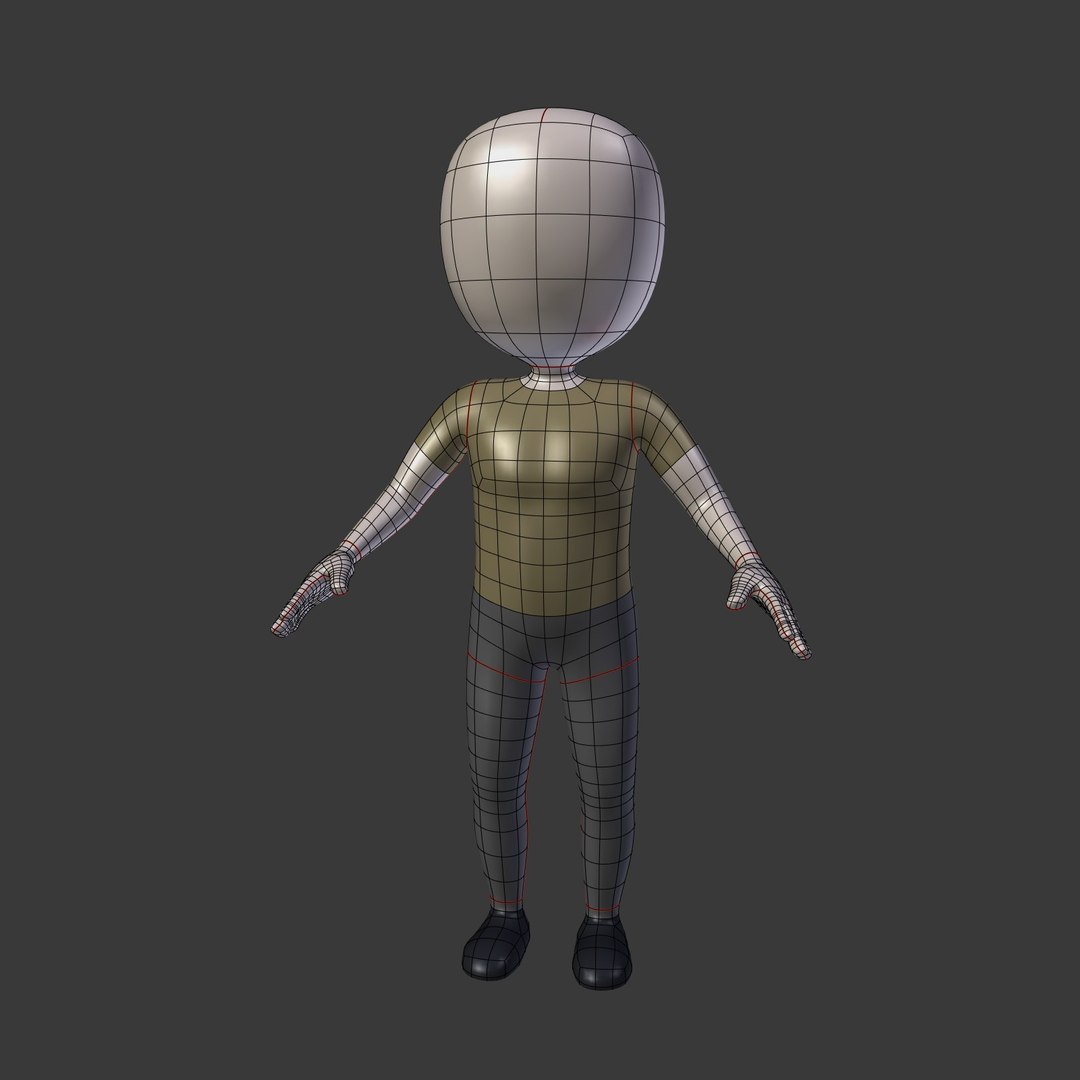 3D Cartoon Stickman - TurboSquid 1562575