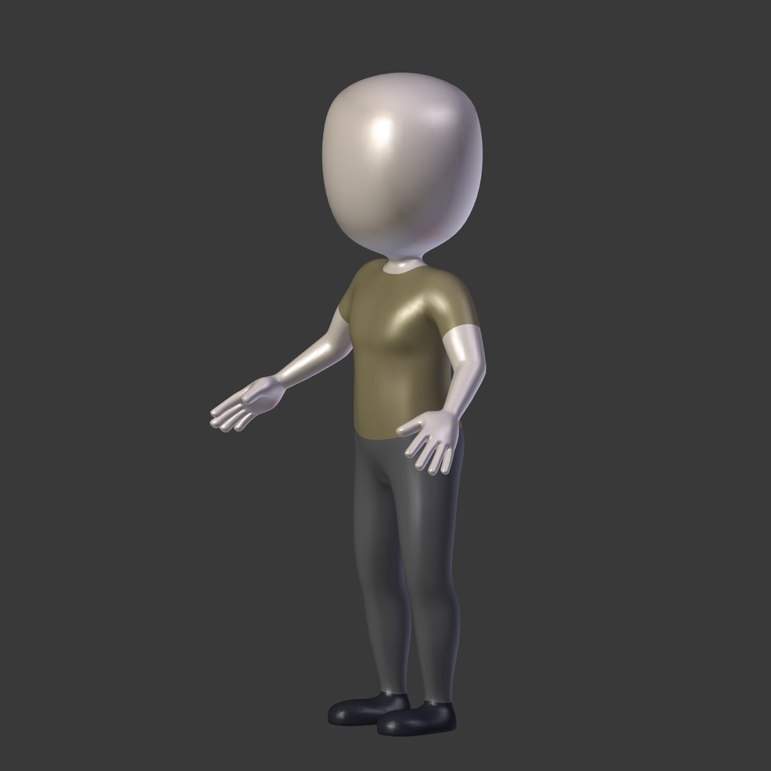 3D Cartoon Stickman - TurboSquid 1562575