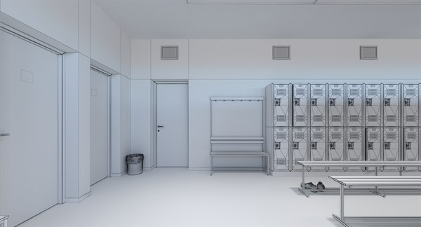 Realistic locker room 3D model - TurboSquid 1374728