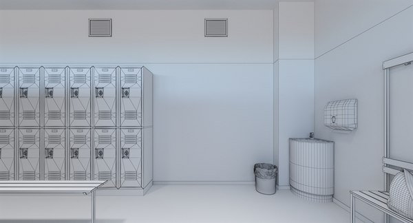 Realistic locker room 3D model - TurboSquid 1374728