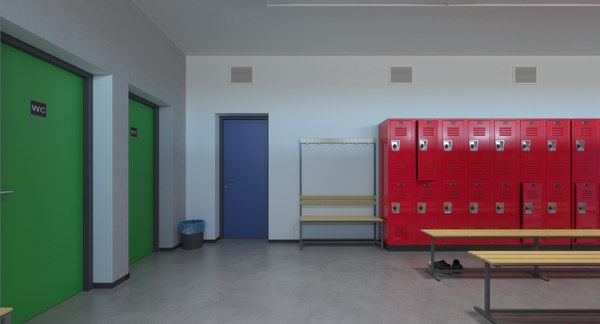 Realistic locker room 3D model - TurboSquid 1374728