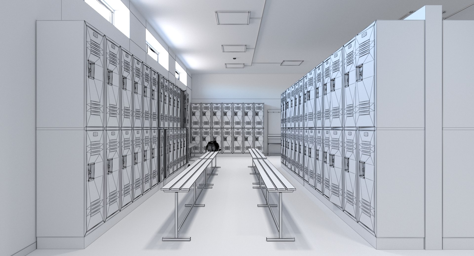 Realistic locker room 3D model - TurboSquid 1374728