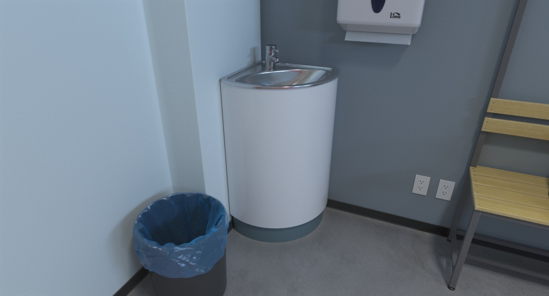 Realistic locker room 3D model - TurboSquid 1374728