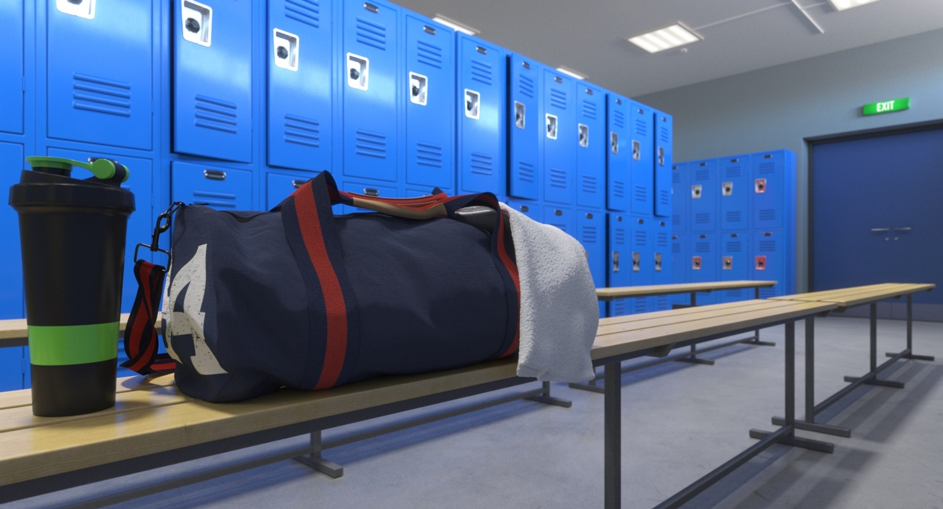 Realistic locker room 3D model - TurboSquid 1374728