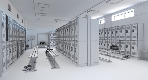 Realistic locker room 3D model - TurboSquid 1374728