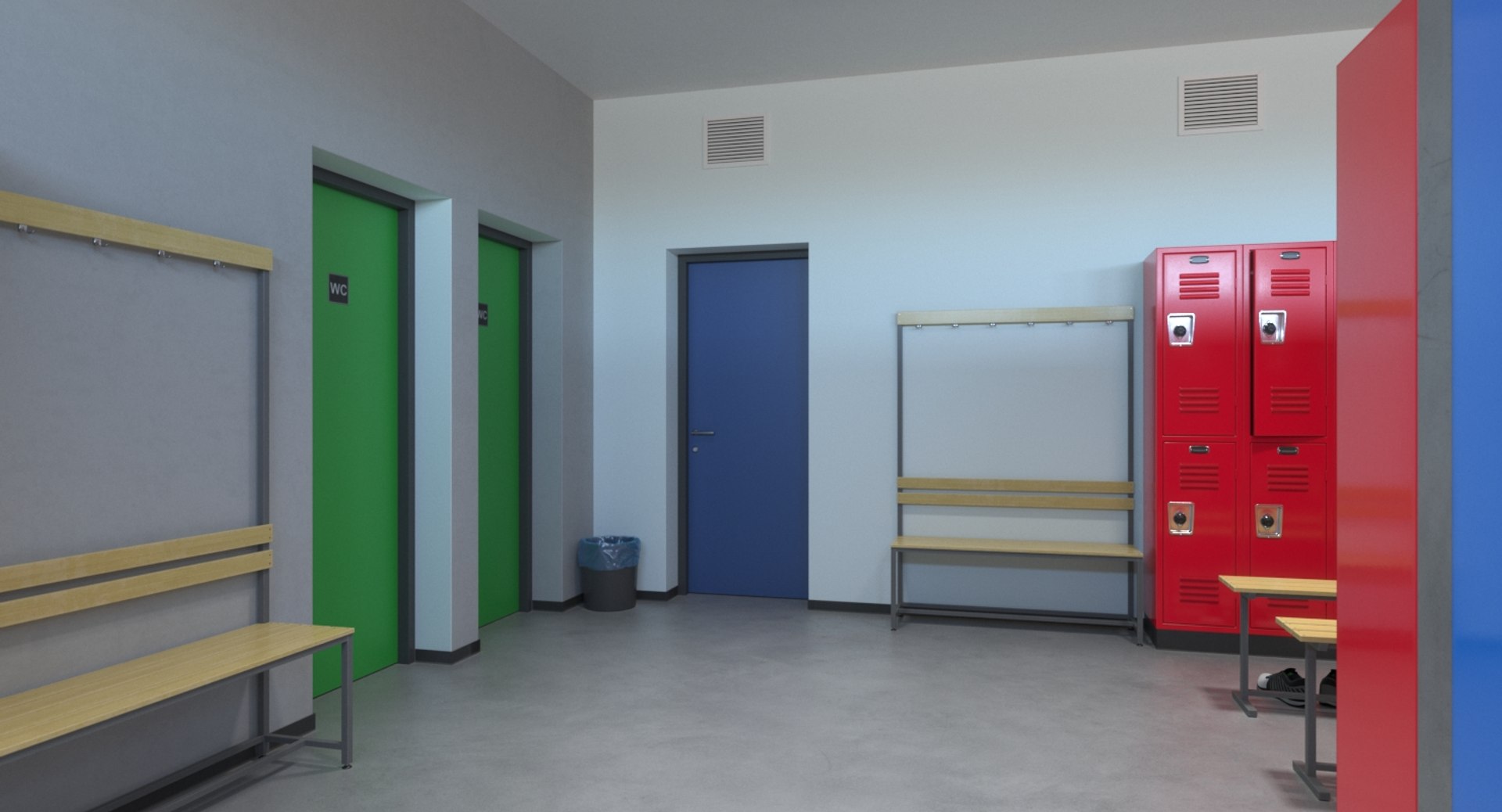 Realistic locker room 3D model - TurboSquid 1374728