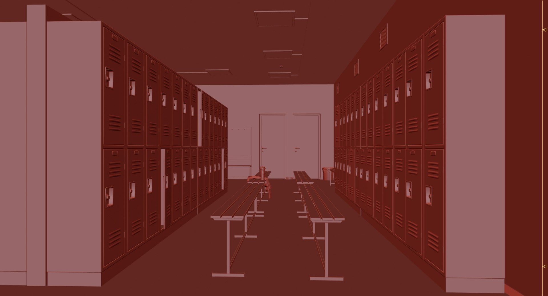 Realistic Locker Room 3D Model - TurboSquid 1374728