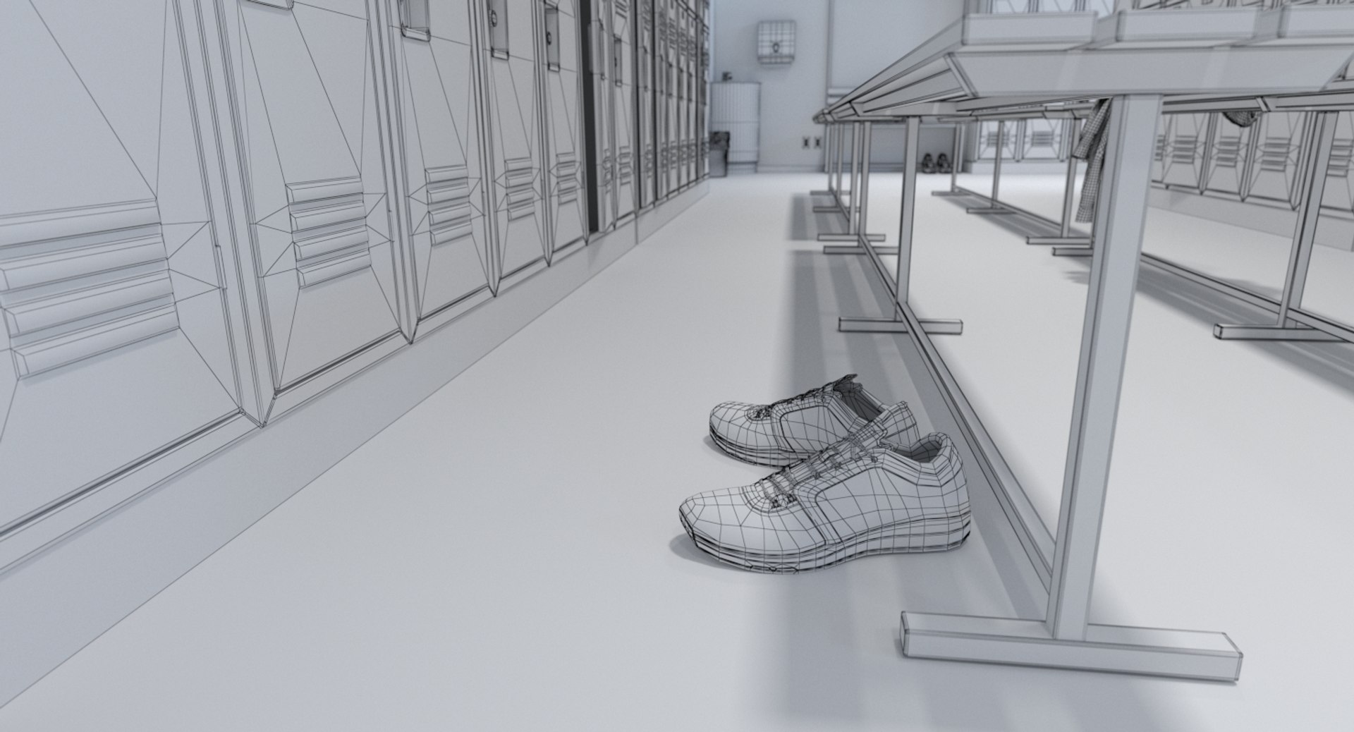Realistic Locker Room 3D Model - TurboSquid 1374728