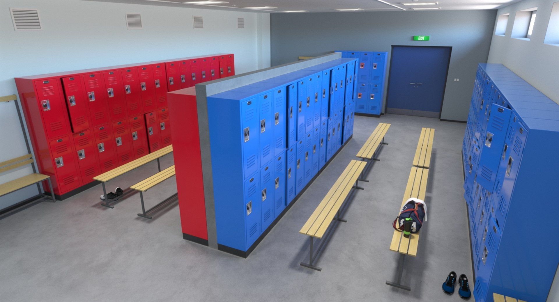 Realistic locker room 3D model - TurboSquid 1374728