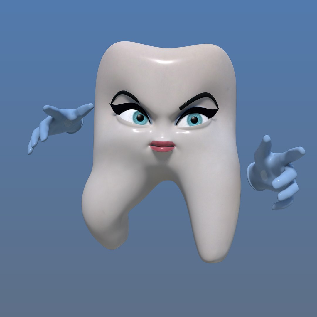 3d female tooth dentist rigged