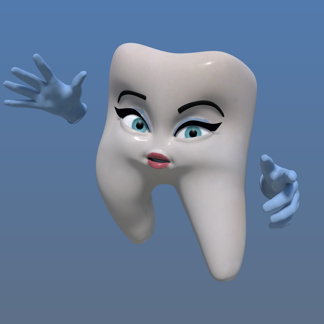 3d female tooth dentist rigged