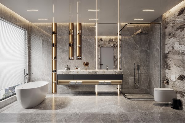 3D Modern bathroom model - TurboSquid 2029440