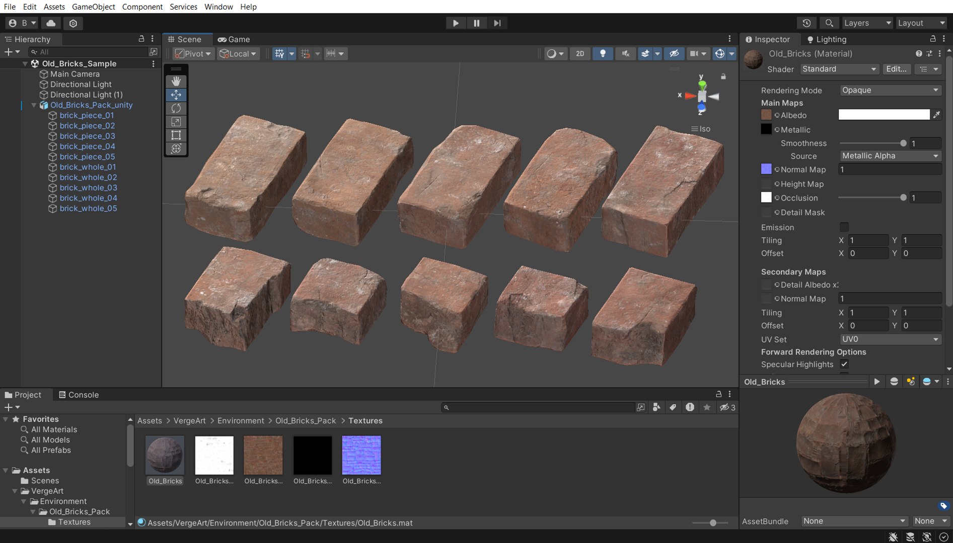 3D Old Bricks Pack - PBR Game Ready Low Poly - TurboSquid 2336431