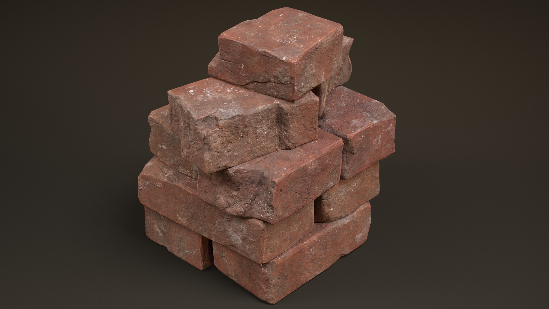 3D Old Bricks Pack - PBR Game Ready Low Poly - TurboSquid 2336431