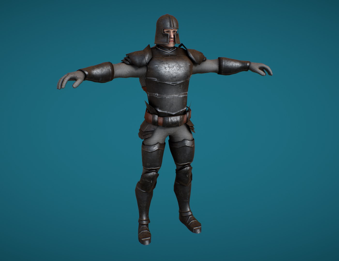 3D Medieval Armored Soldier Character - TurboSquid 1164858