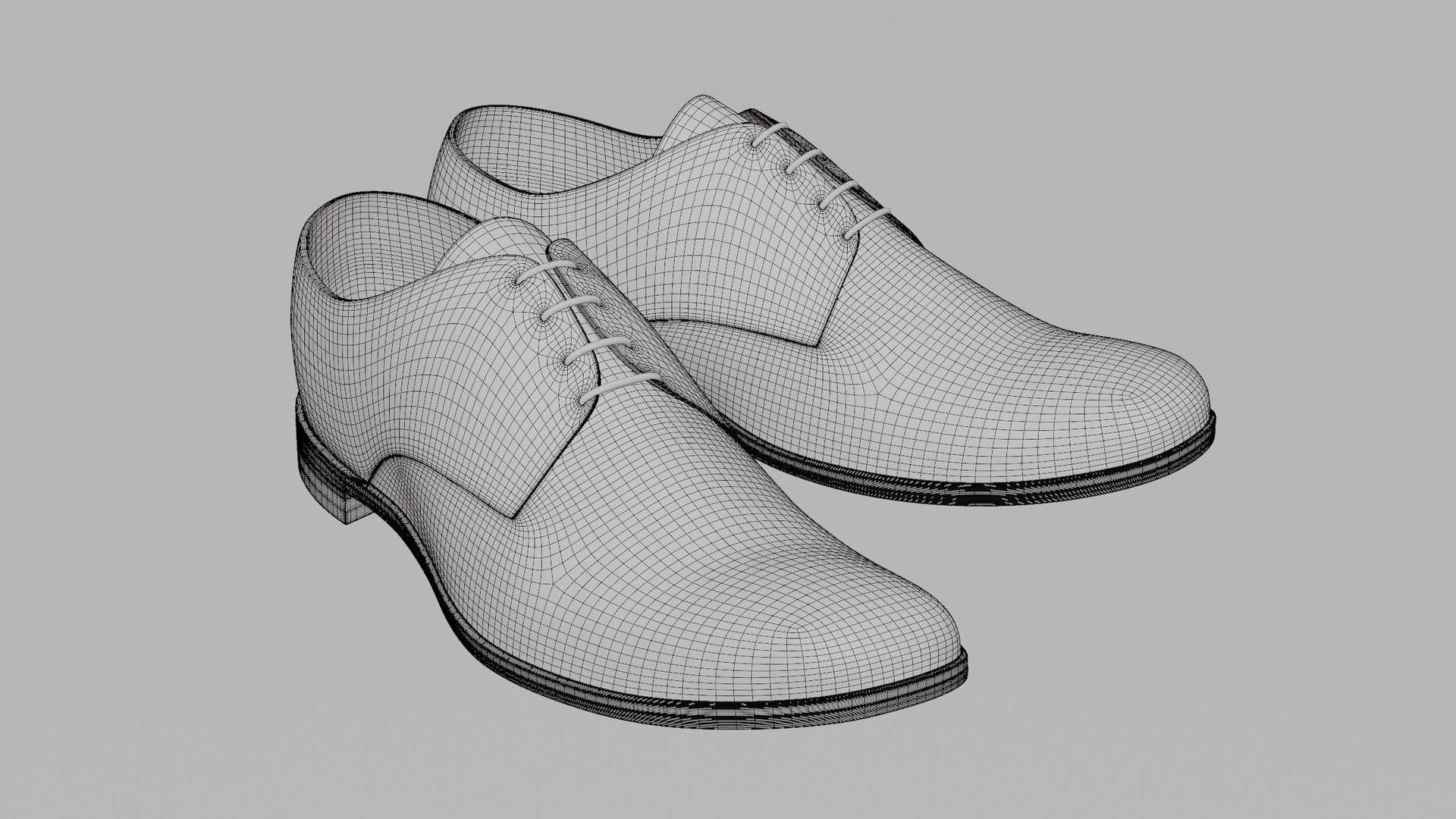 3D Derby Dress Shoes Model - TurboSquid 1997761