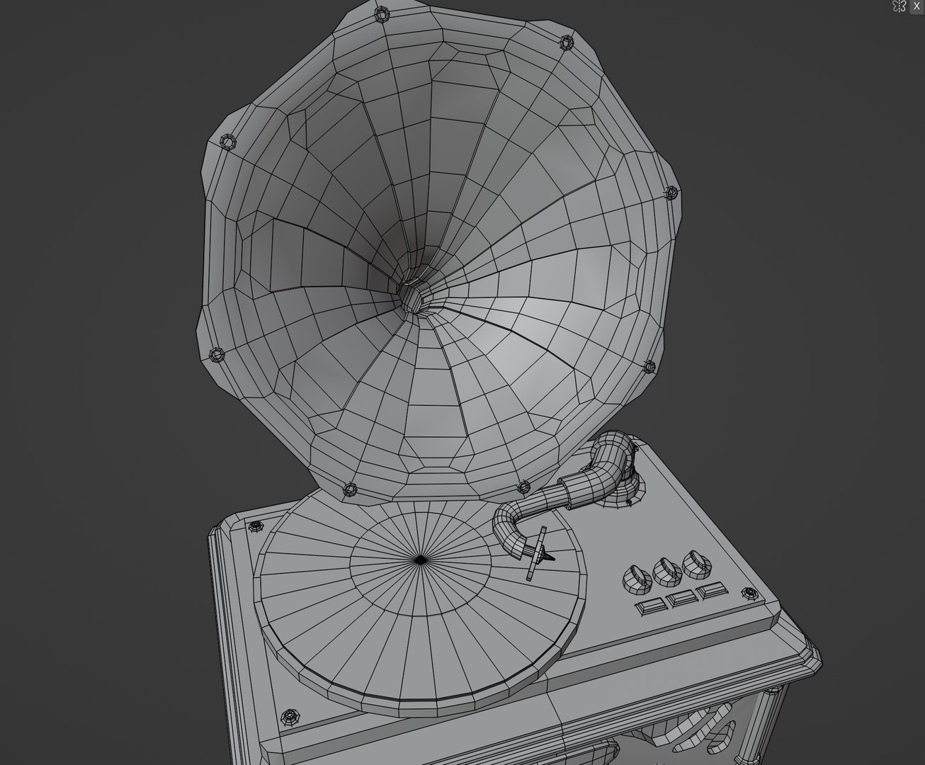3D Turntable Phonograph Record Player Model - TurboSquid 2327546