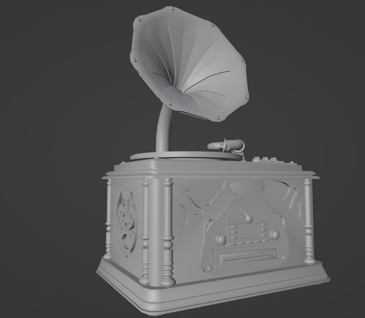 3D Turntable Phonograph Record Player Model - TurboSquid 2327546