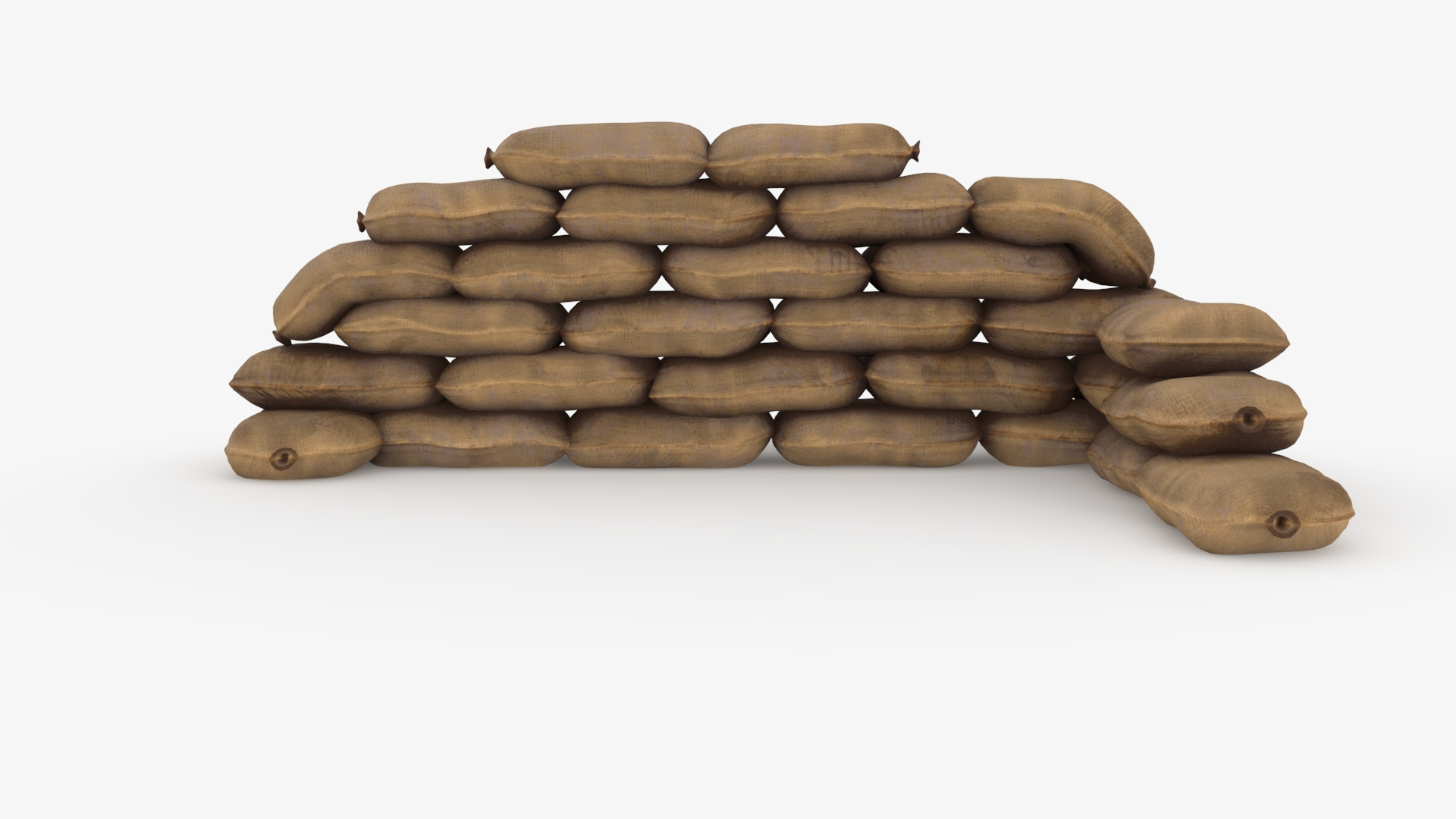 3D Sand Bag Wall 06 - TurboSquid 2341524