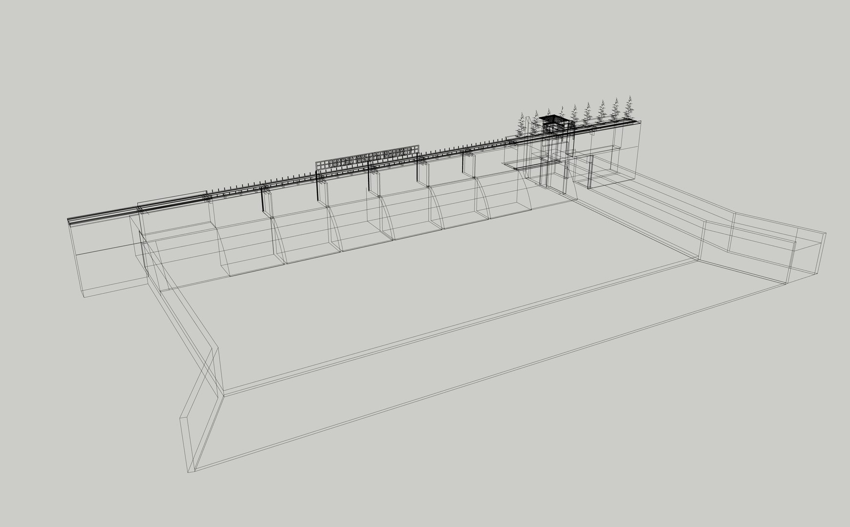 Water Dam Bridge 3D Model - TurboSquid 2016479