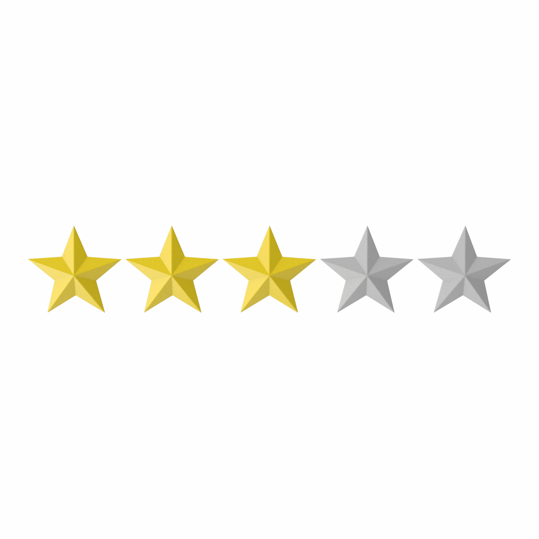 3D Three Stars Rating Model - TurboSquid 2113427