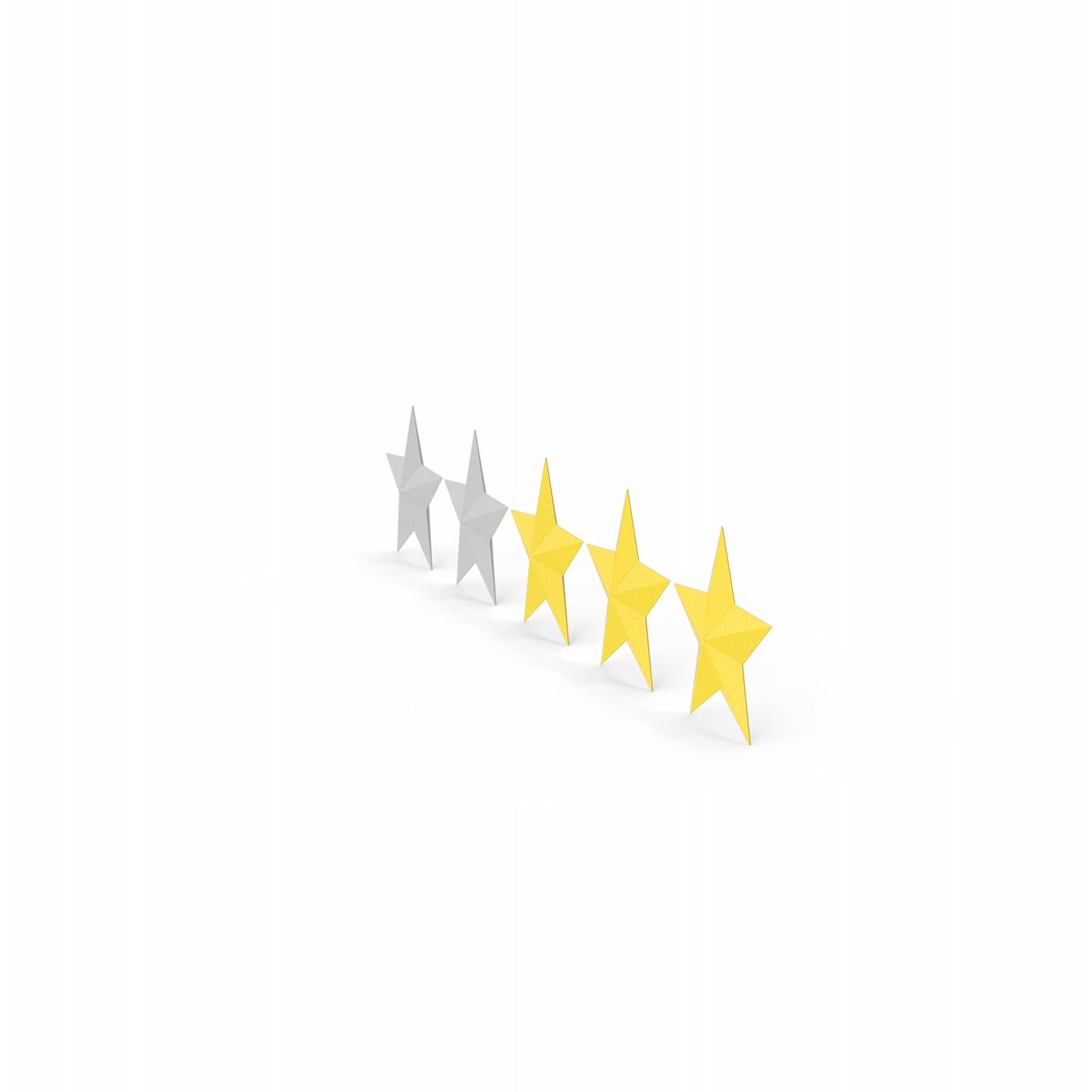 3D Three Stars Rating Model - TurboSquid 2113427