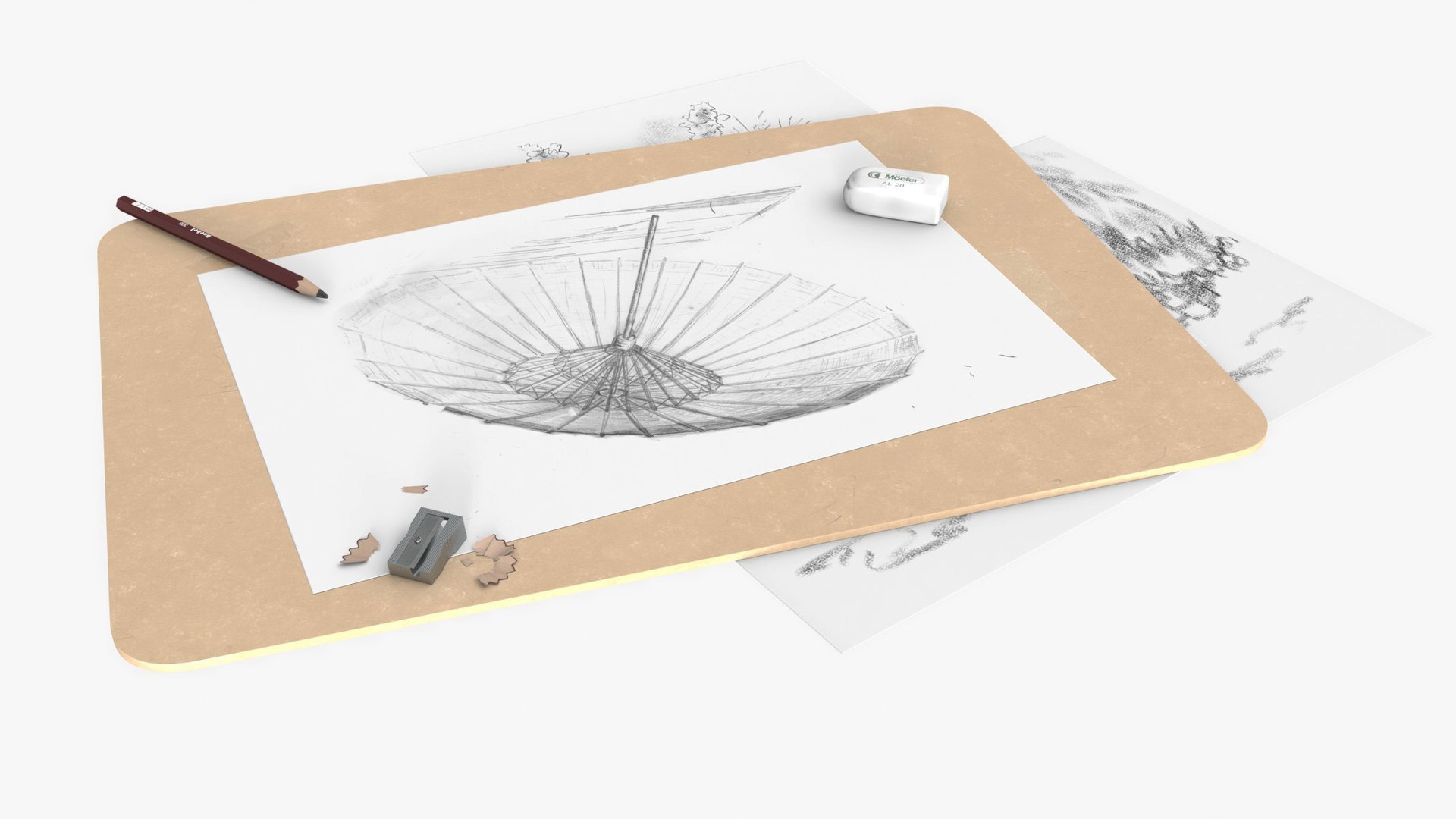 3D Sketching Tools Model - TurboSquid 1394593