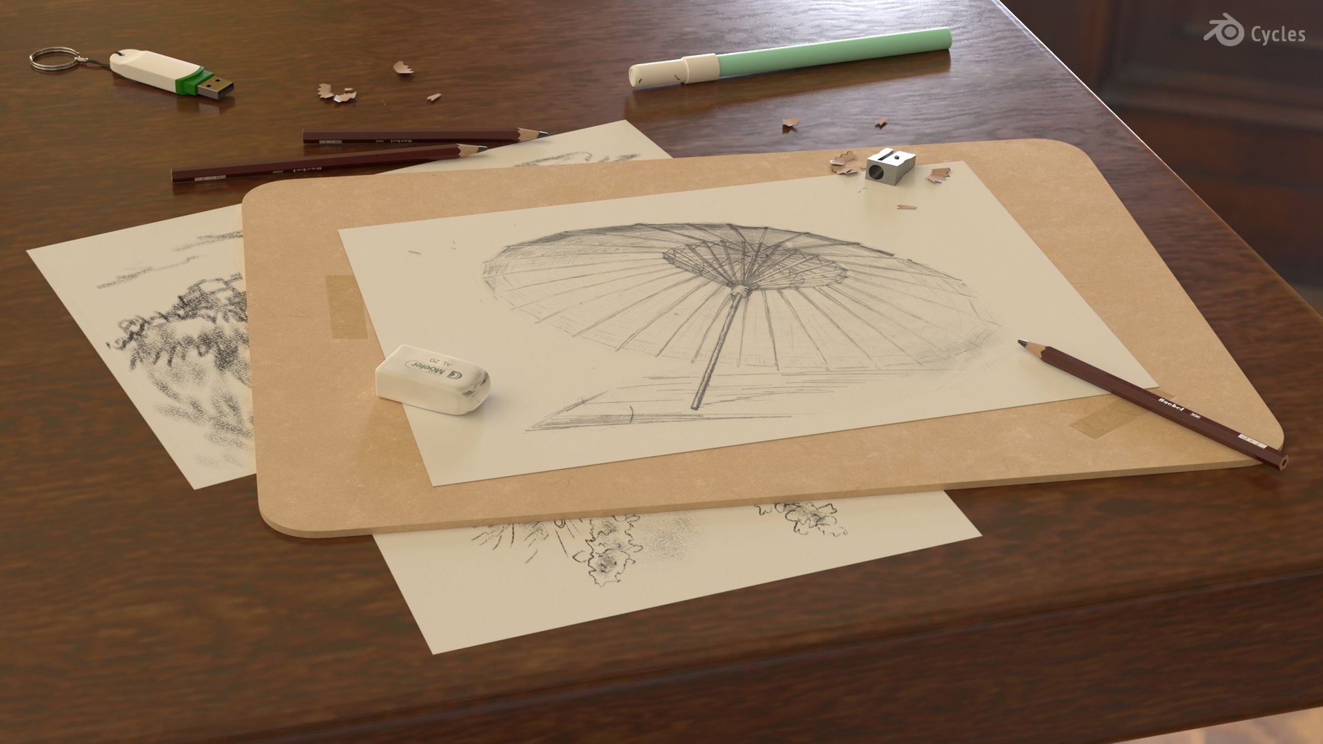 3D Sketching Tools Model - TurboSquid 1394593