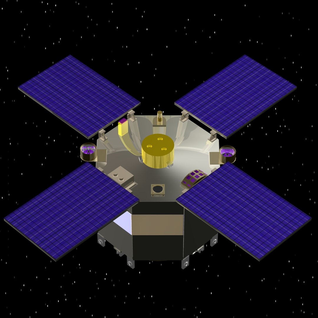 3d Orbiting Satellite Cob Model
