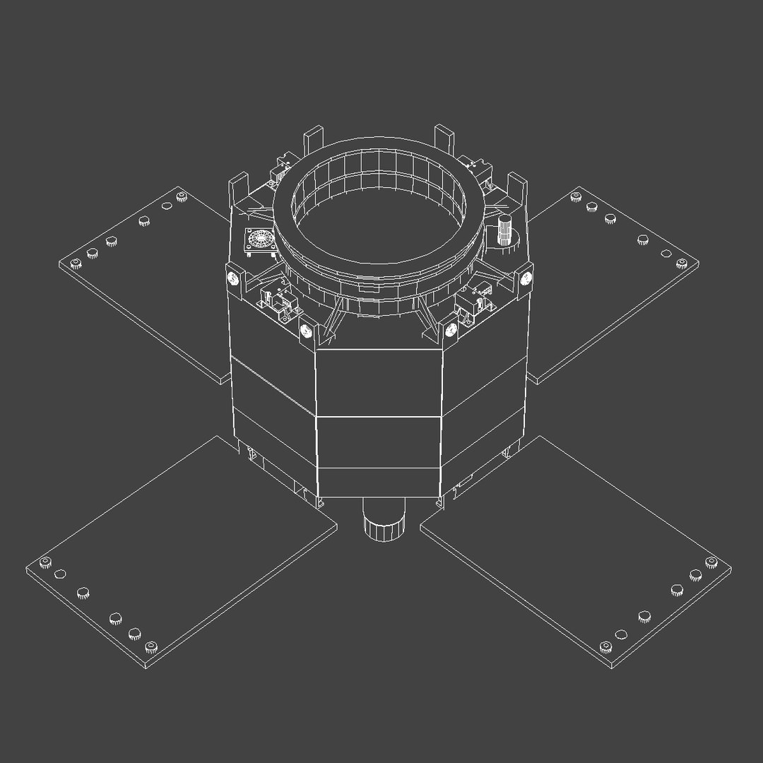 3d Orbiting Satellite Cob Model