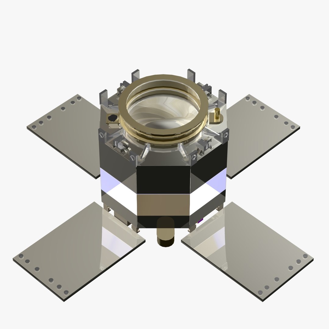 3d Orbiting Satellite Cob Model