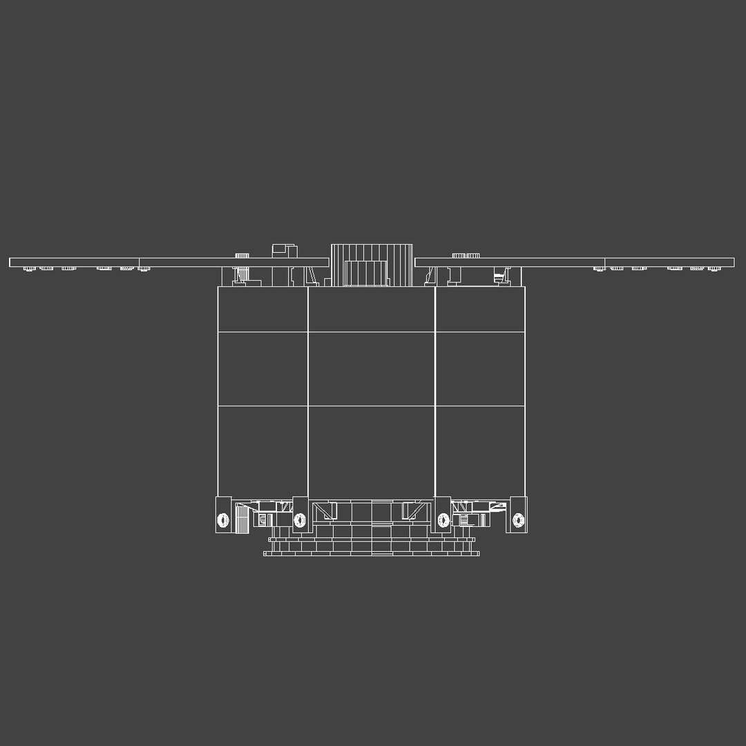 3d Orbiting Satellite Cob Model