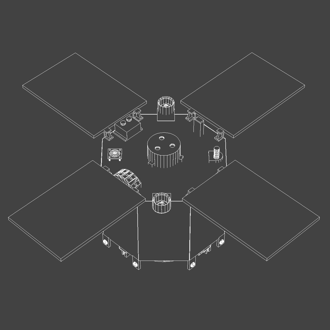 3d Orbiting Satellite Cob Model