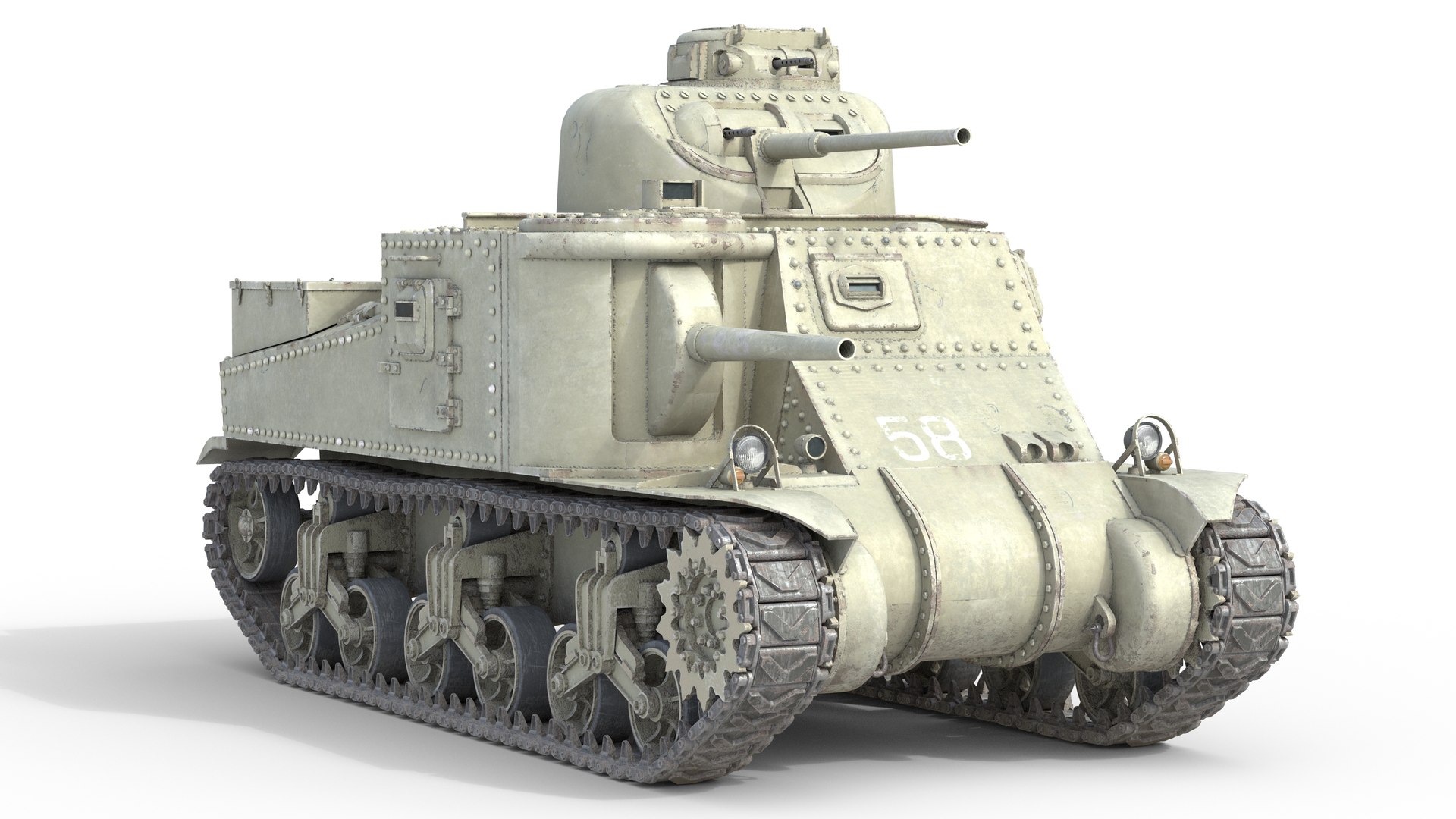 M3 Lee American Medium Tank 3D Model - TurboSquid 2317539