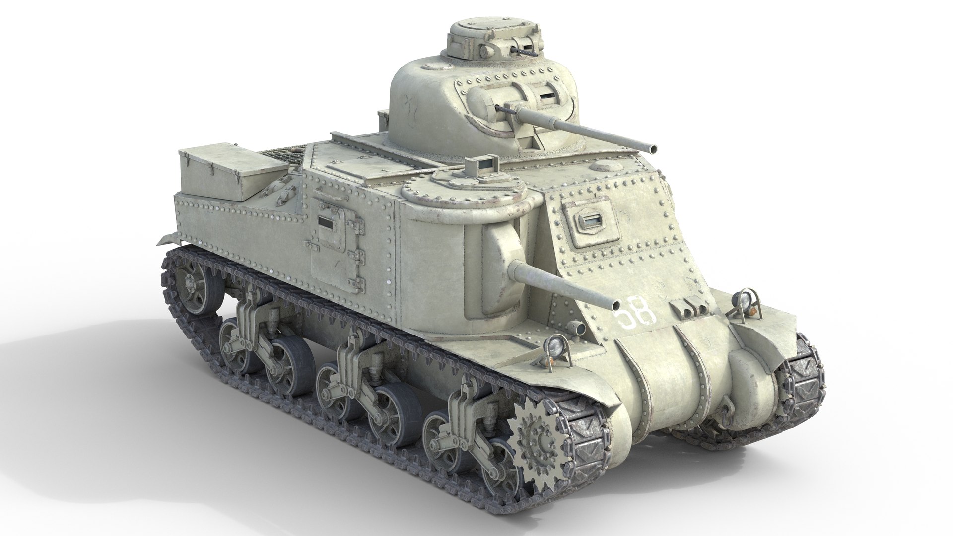 M3 Lee American Medium Tank 3D Model - TurboSquid 2317539