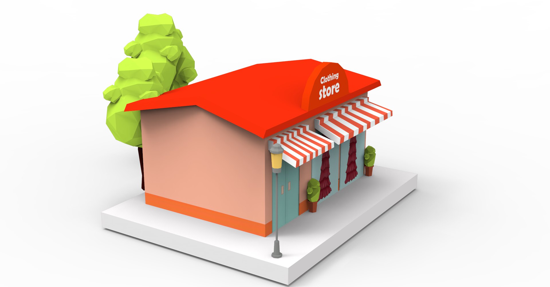 3D Cartoon City Buildings Shops - TurboSquid 1851682