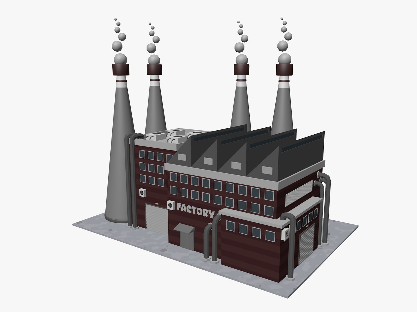 3D Model Cartoon Factory - TurboSquid 2237428