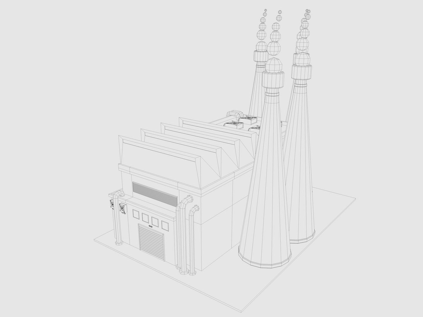 3D Model Cartoon Factory - TurboSquid 2237428