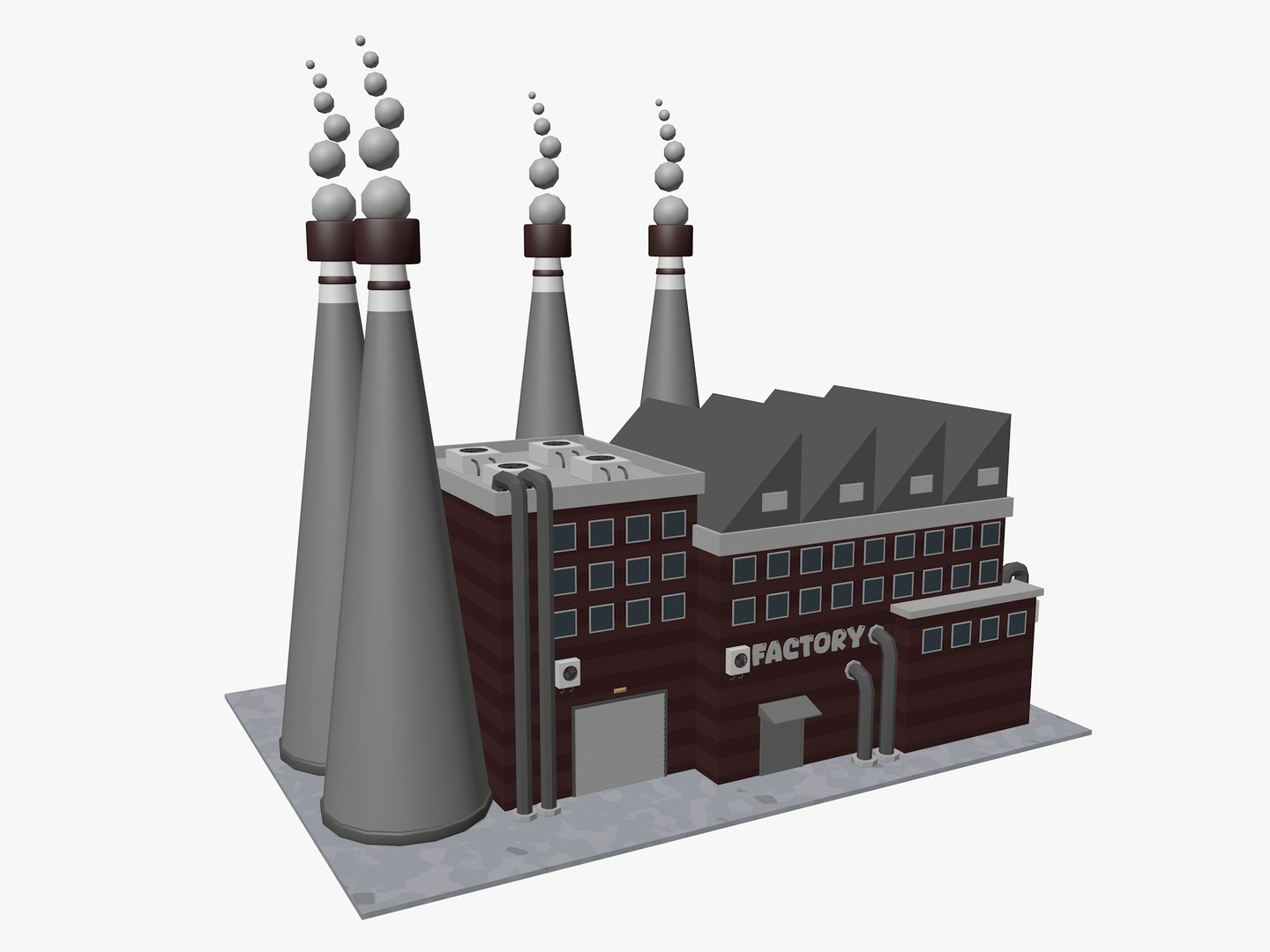 3D Model Cartoon Factory - TurboSquid 2237428